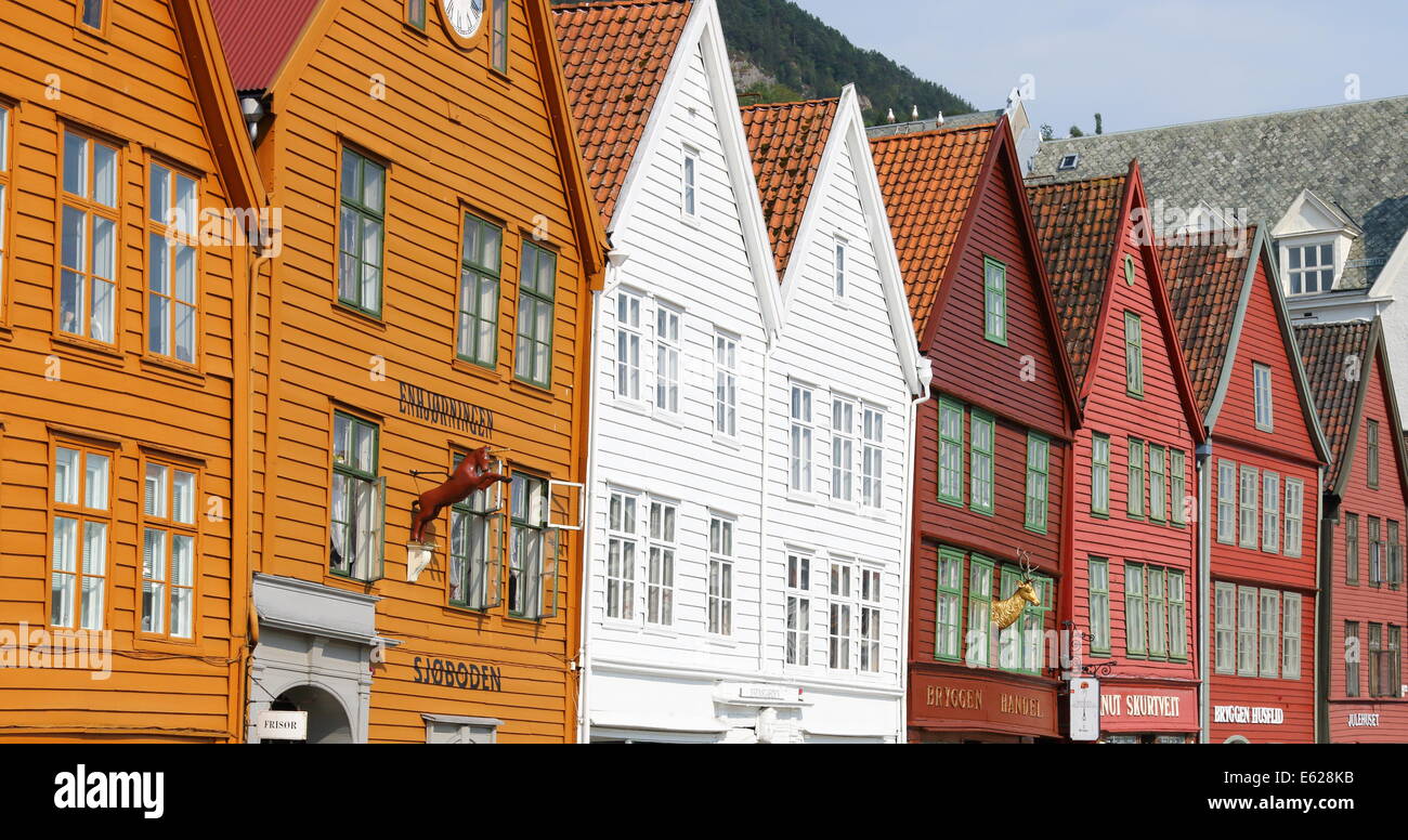 Bergen Bryggen, the old dock area of Bergen Stock Photo - Alamy