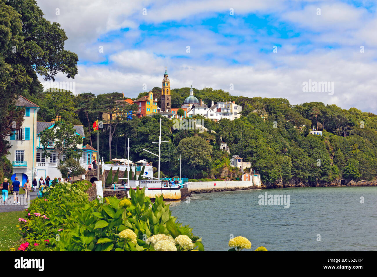 Italianate village of portmeirion in north wales hi-res stock ...
