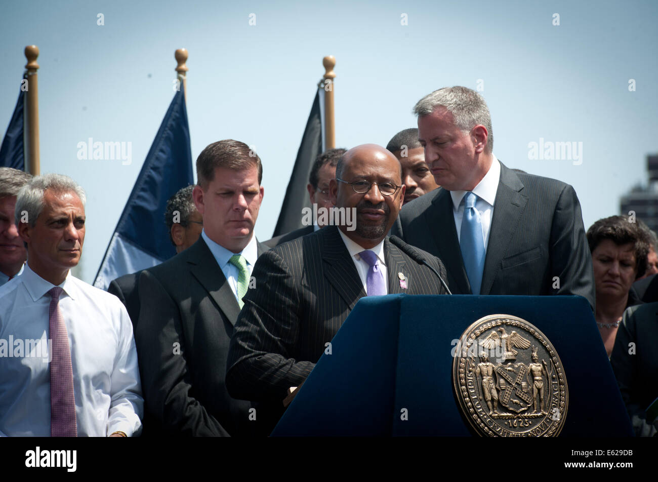 Manhattan, New York, USA. 11th Aug, 2014. Philadelphia Mayor MICHAEL ...