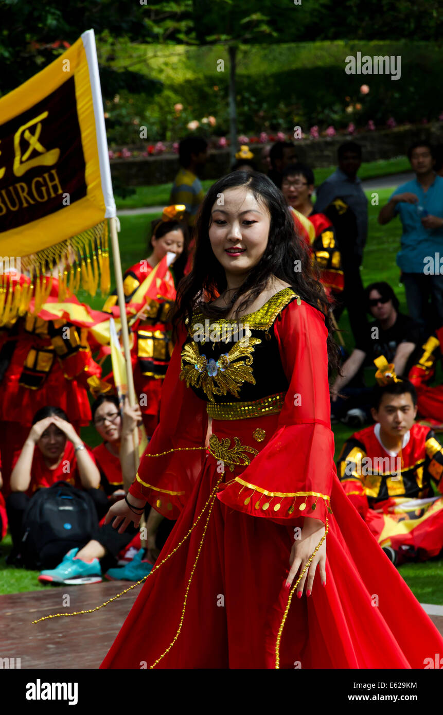 Chinese dancer performing at the Carnival, part of Edinburgh's Jazz and ...