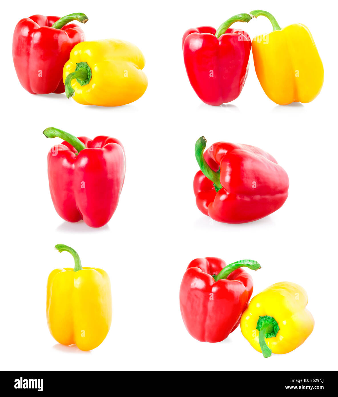 Green peppers sliced on white hi-res stock photography and images - Alamy