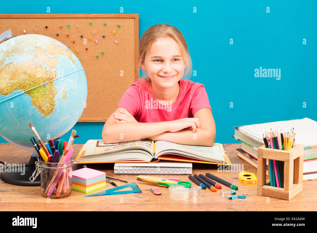 Back view schoolgirl hi-res stock photography and images - Alamy