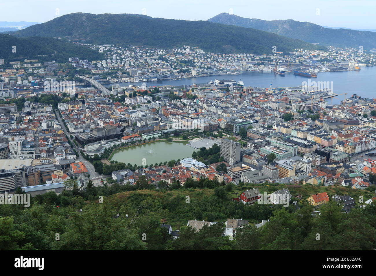 Bergen Skyline View Stock Photo - Alamy