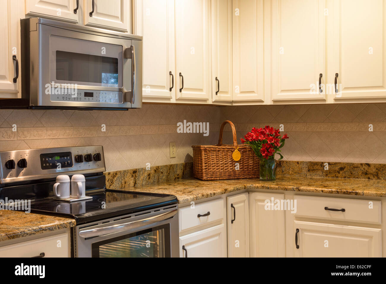 Showcase Kitchen Interior, Residential House, USA Stock Photo - Alamy