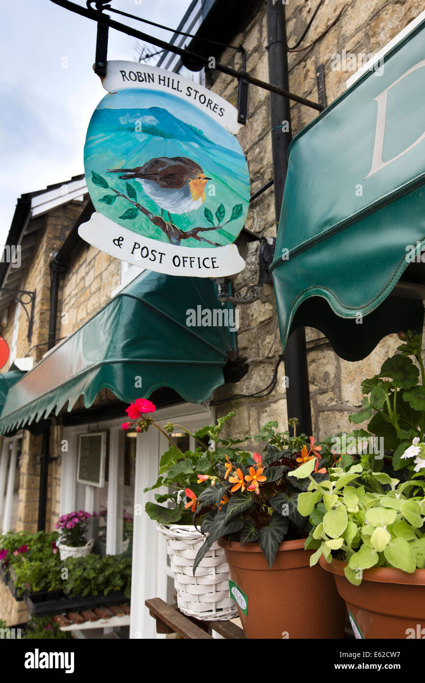 UK England, Dorset, Marnhull, Burton Street, village shops, robin hill ...