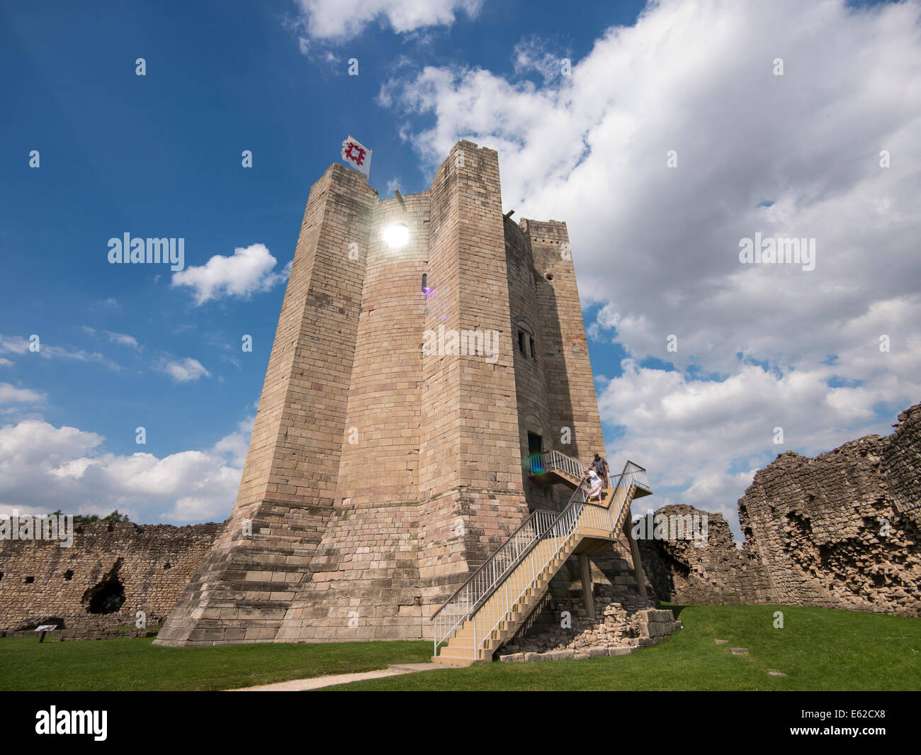 Conisbrough Castle, South Yorkshire, UK. Place where the Ivanhoe story ...