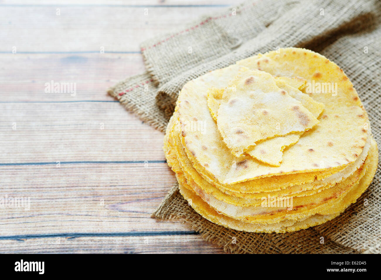 stack of thin corn tortillas, food closeup Stock Photo - Alamy