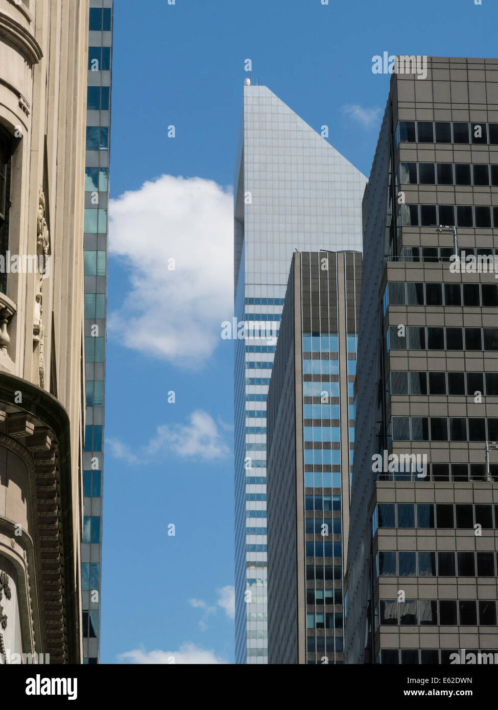 Skyscraper facade details and the Citicorp Tower, NYC 2014 Stock Photo ...