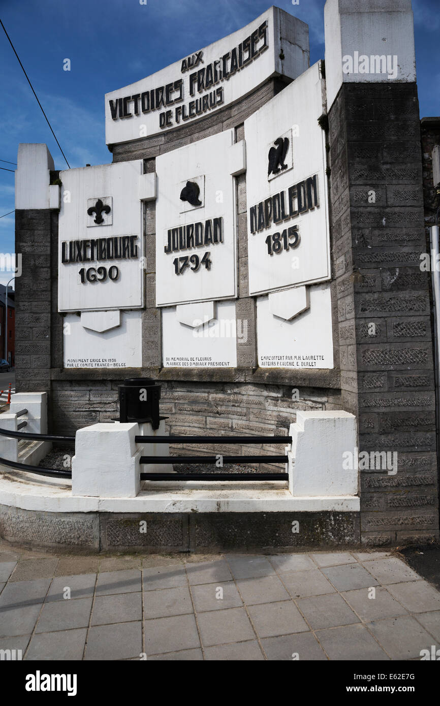 Monument of the three french victories in Fleurus close-up Stock Photo ...