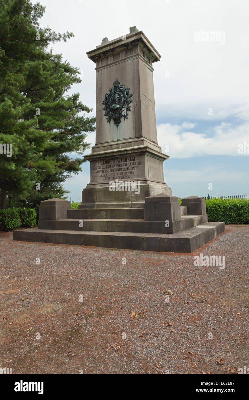 Brunswick monument near Quatre Bras Stock Photo - Alamy