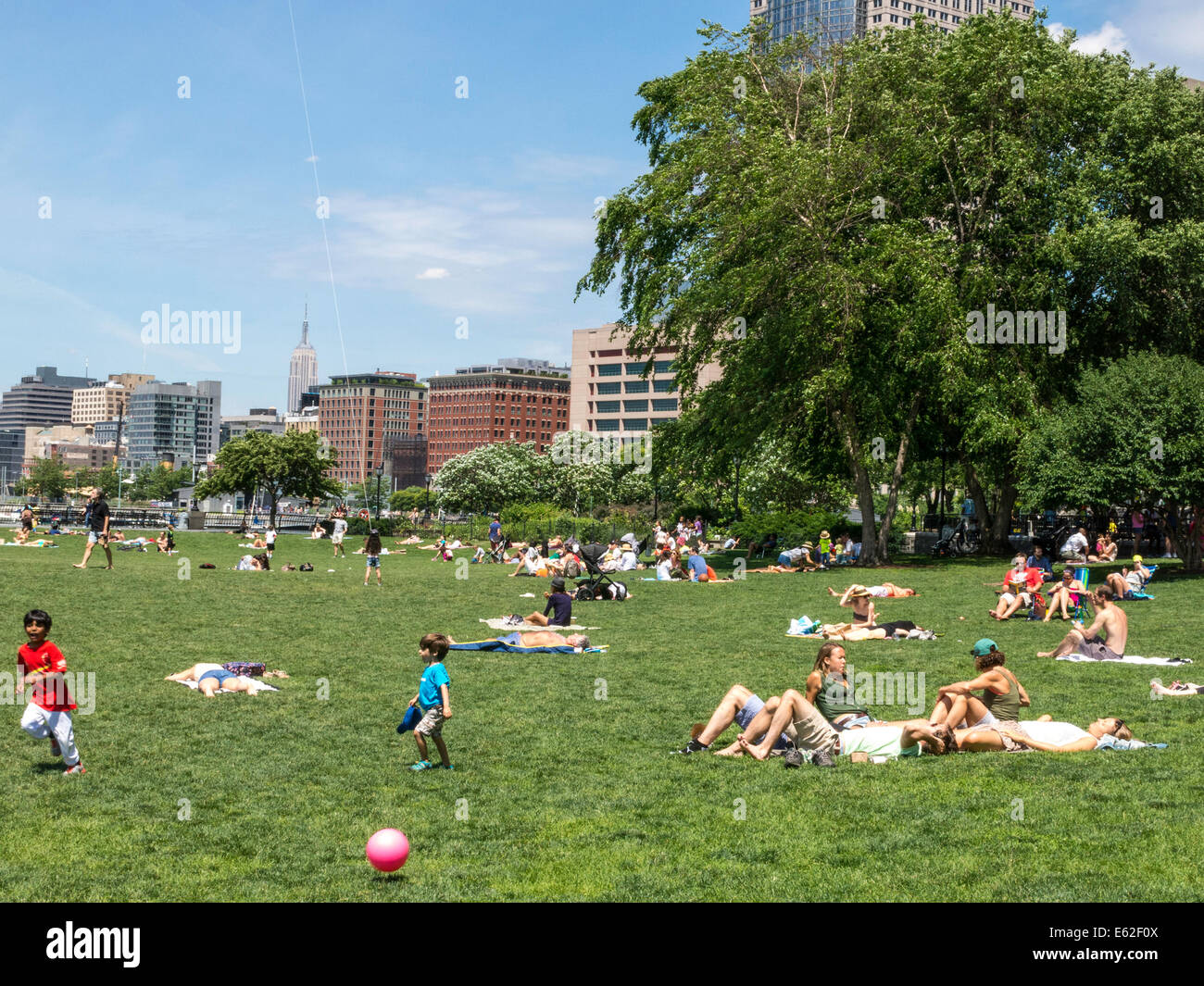 Nelson A. Rockefeller Park in Battery Park City, NYC Stock Photo - Alamy