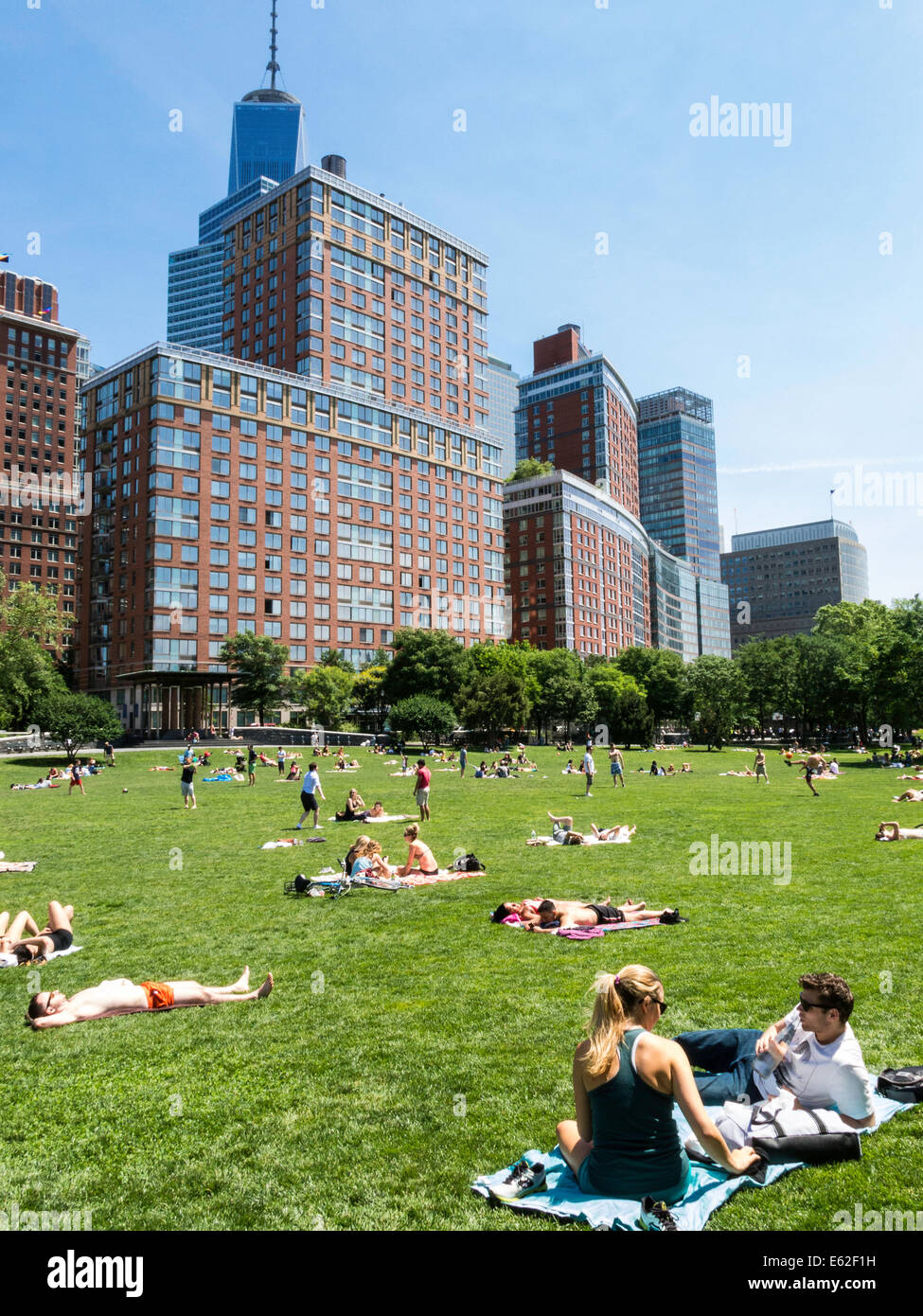 Nelson A. Rockefeller Park in Battery Park City, NYC Stock Photo - Alamy