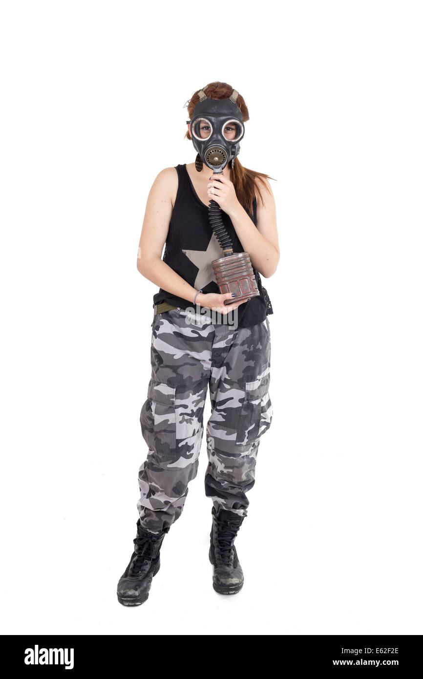 Woman wearing gas mask hi-res stock photography and images - Alamy