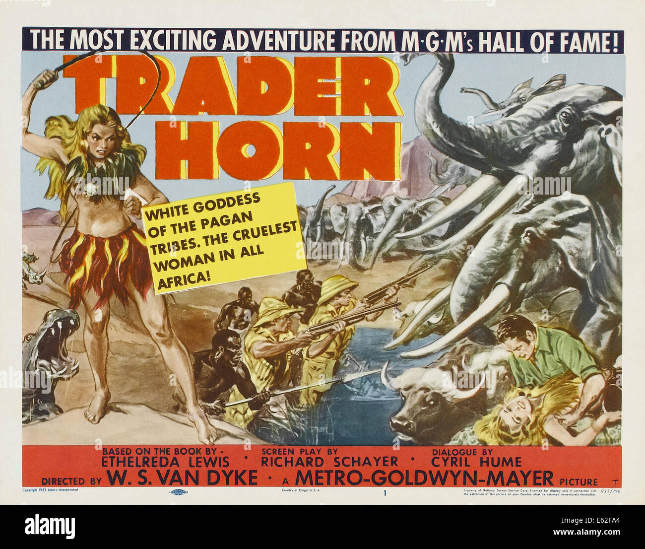 TRADER HORN - With Harry Carey, Sr., Edwina Booth - Movie Poster ...