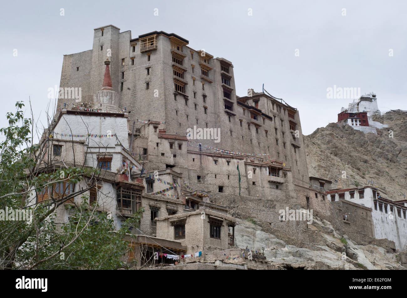 Hilltop Buddhist monastery in Leh, Ladakh, India Stock Photo - Alamy