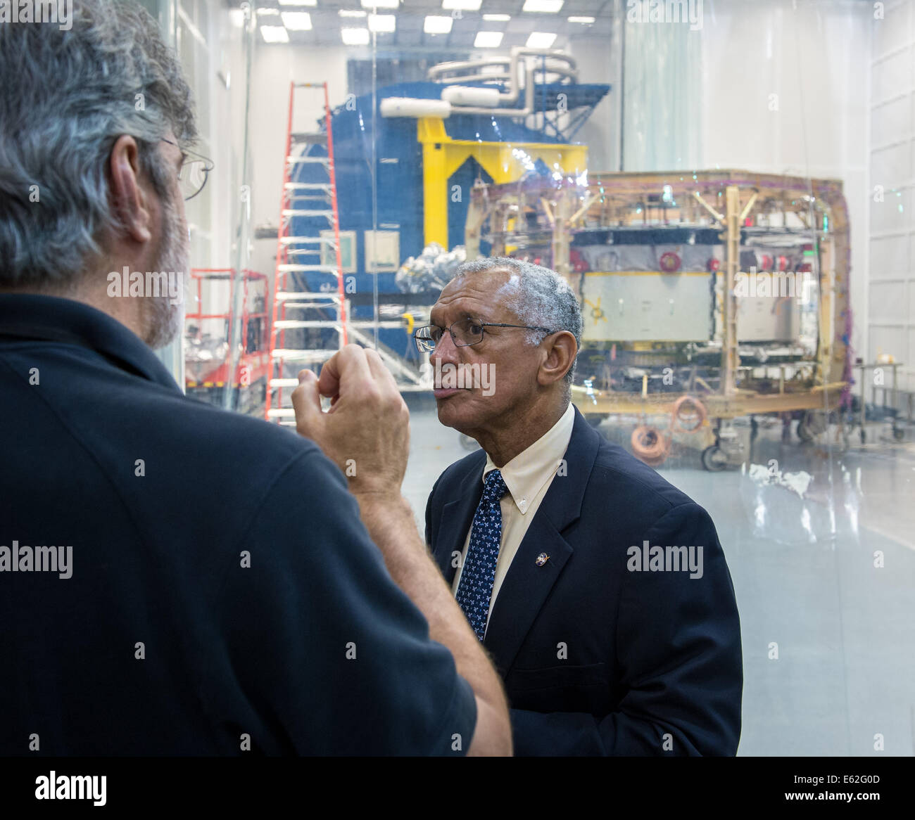 NASA Administrator Charles Bolden observes discussions on the ...