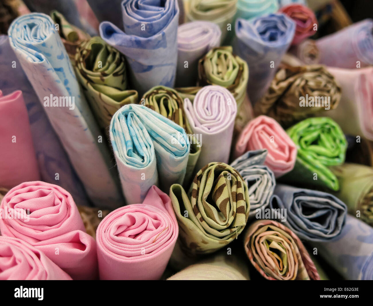 Rolls of Fabric Stock Photo - Alamy