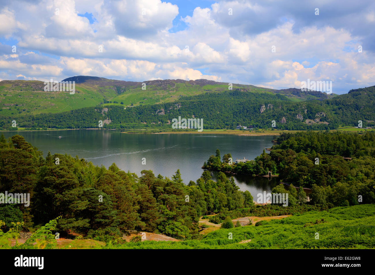 Brandelhow Bay Derwent water Lake District Cumbria England UK Stock ...
