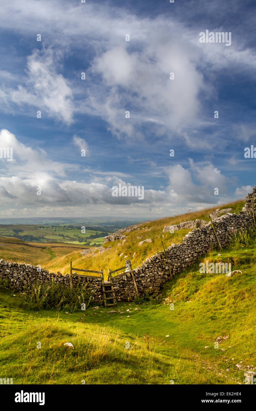UK scenery: Typical Yorkshire limestone wall - near Malham Cove ...