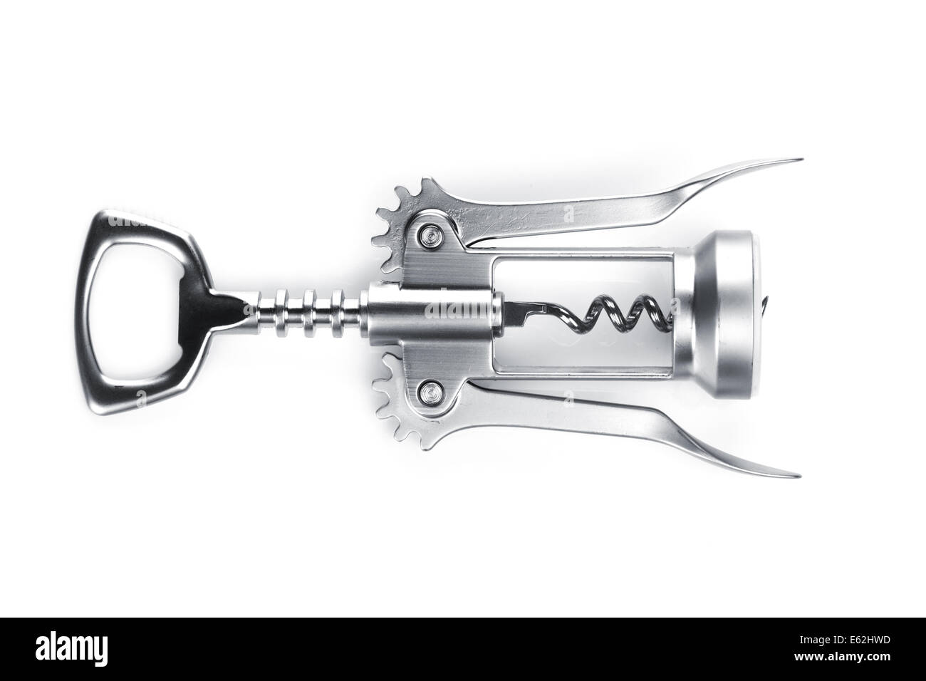 Metal corkscrew. Isolated on white background Stock Photo - Alamy