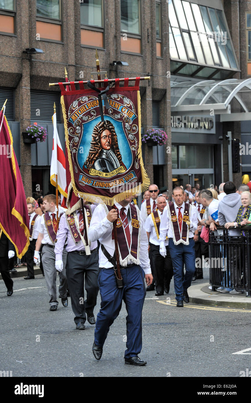 Apprentice Boys of Derry carry Mitchelbourne Parent Club banner at the ...