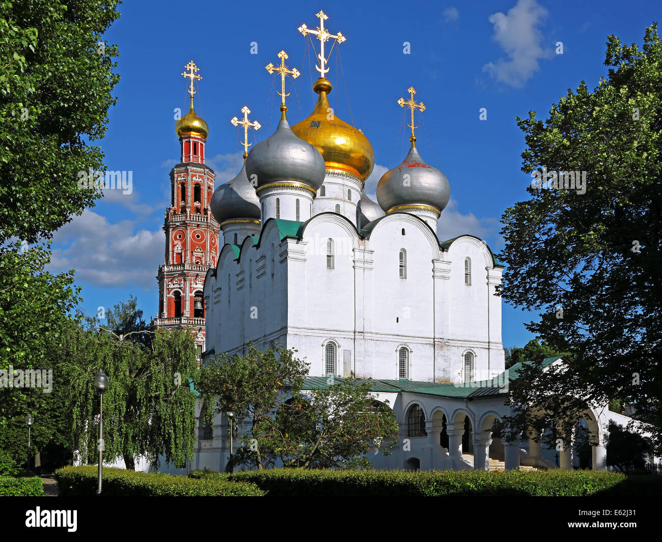 Cathedral of Our Lady of Smolensk in Novodevichy convent in Moscow ...