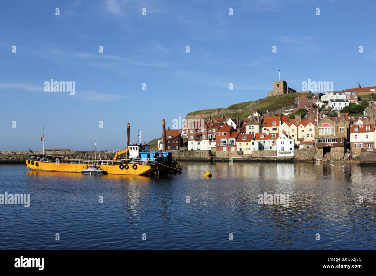 The pretty coastal town of Whitby, North Yorkshire, England, UK Stock ...