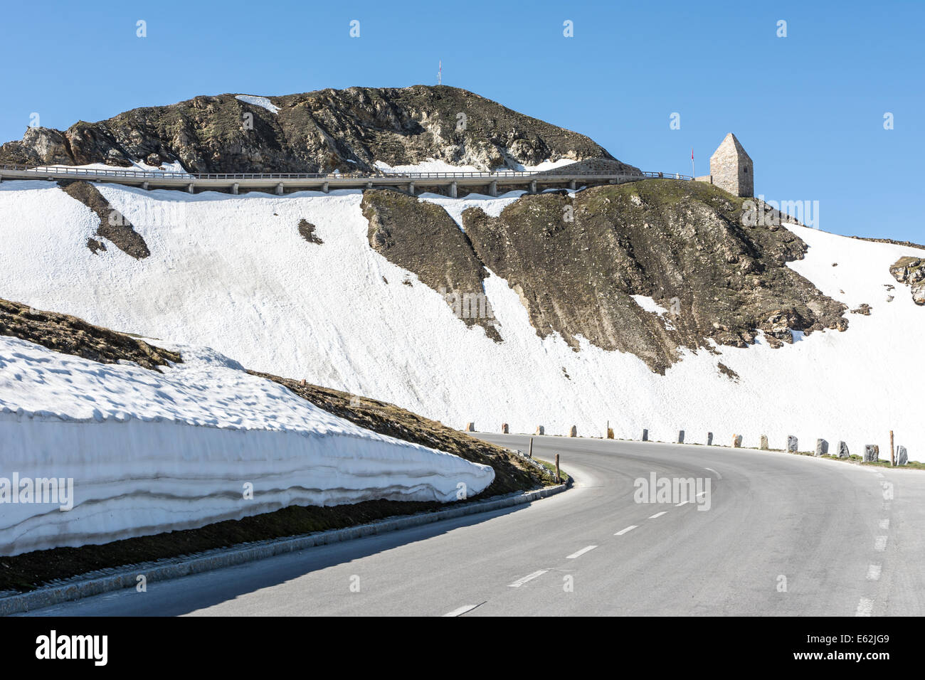 Mountain pass of the Grossglockner High Alpine Road in Austria Stock ...
