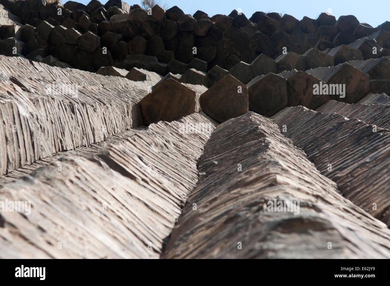 Interlocking basalt columns, Garni Gorge, Armenia Stock Photo - Alamy