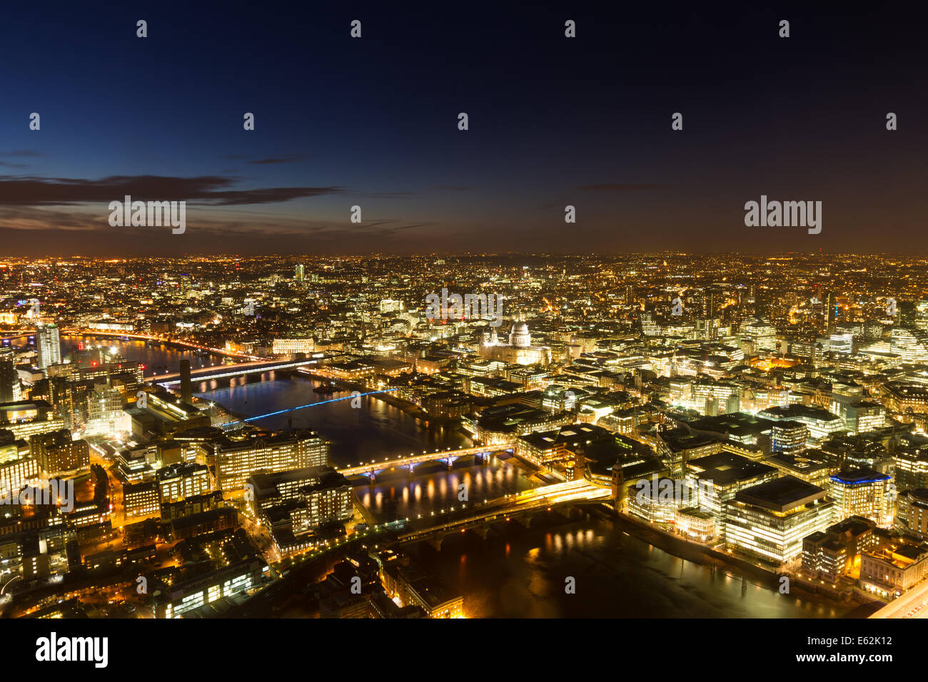 Aerial London Dusk High Resolution Stock Photography and Images - Alamy