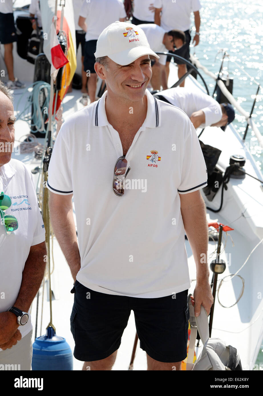 King Felipe VI of Spain during their first race of the King's Cup ...