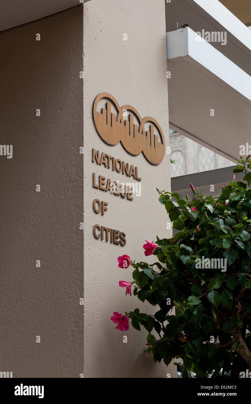 National League of Cities building sign - Washington, DC USA Stock ...