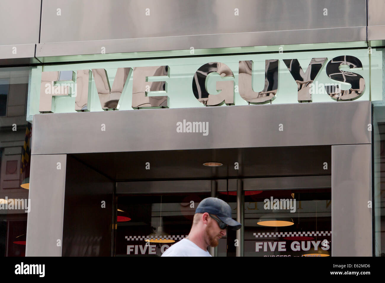 Five Guys hamburger restaurant storefront - Washington, DC USA Stock ...