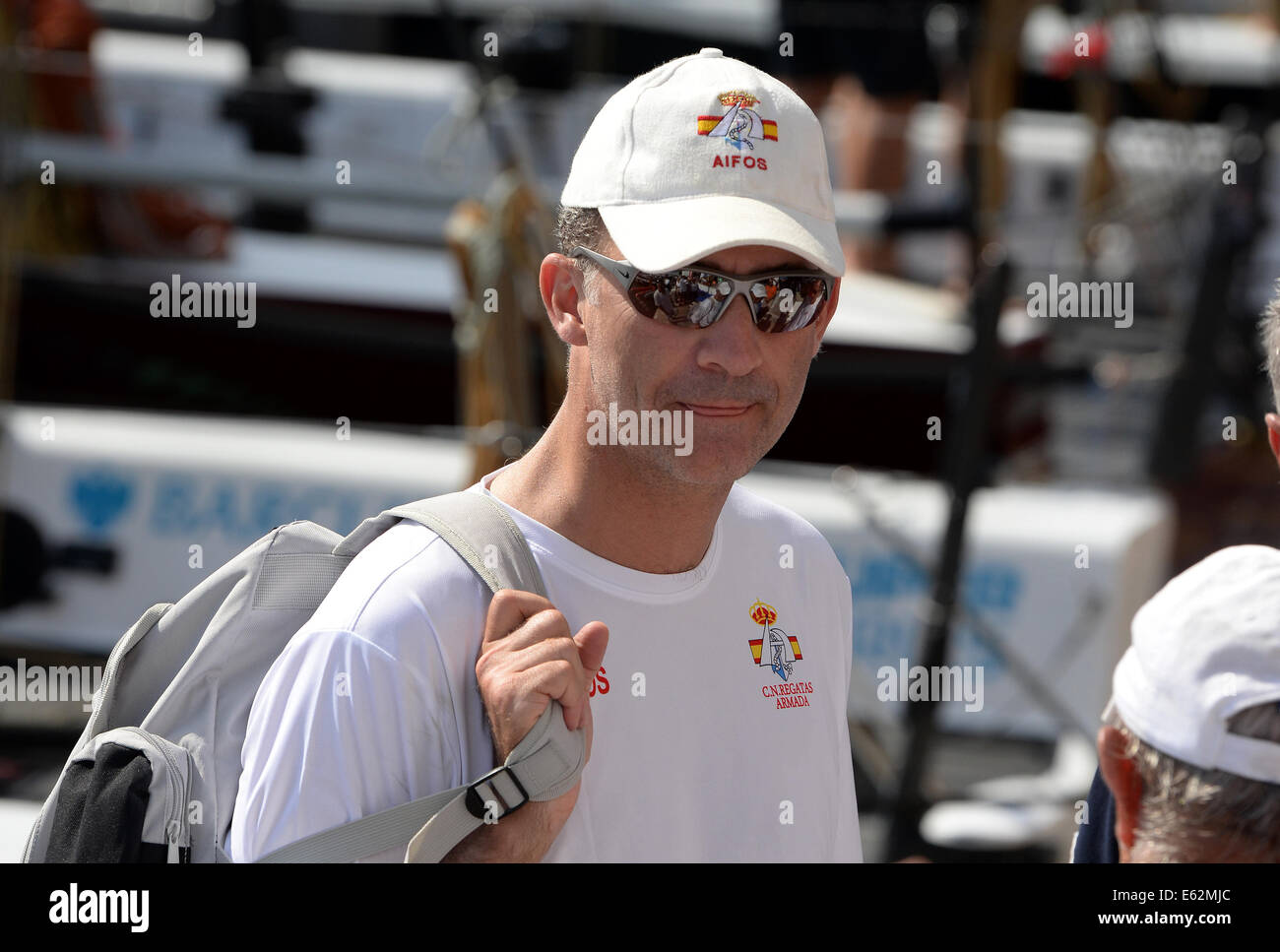 King Felipe VI of Spain during their first race of the King's Cup ...