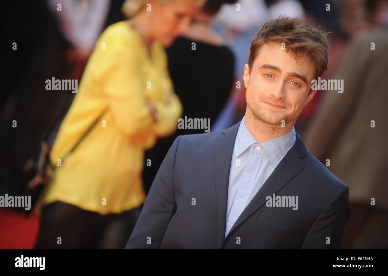 London, UK, UK. 12th Aug, 2014. Daniel Redcliffe arrives at the ...