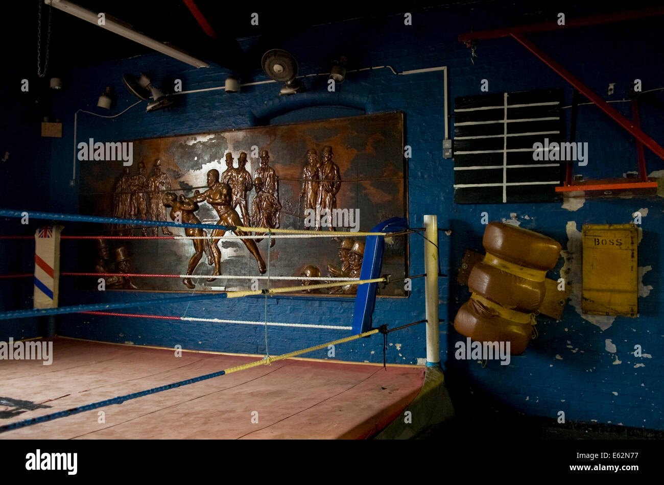 Boxing Club ring at the traditional Collyhurst and Moston Lads Club ...