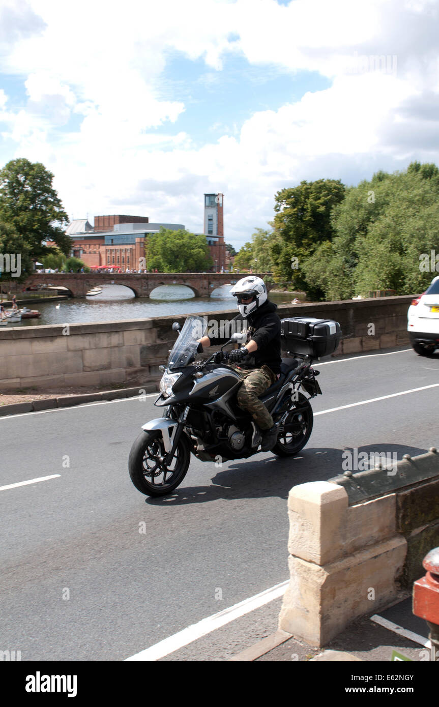 Honda NC700 motorcycle, Stratford-upon-Avon, UK Stock Photo - Alamy