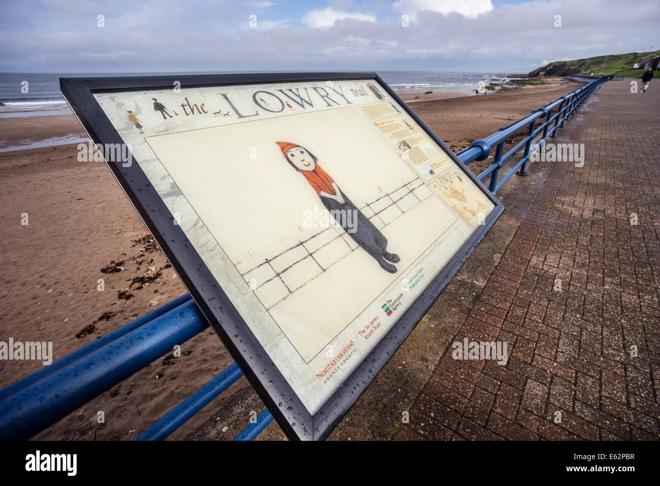 Lowry trail, tracing old haunts of the artist, sign on Spittal ...