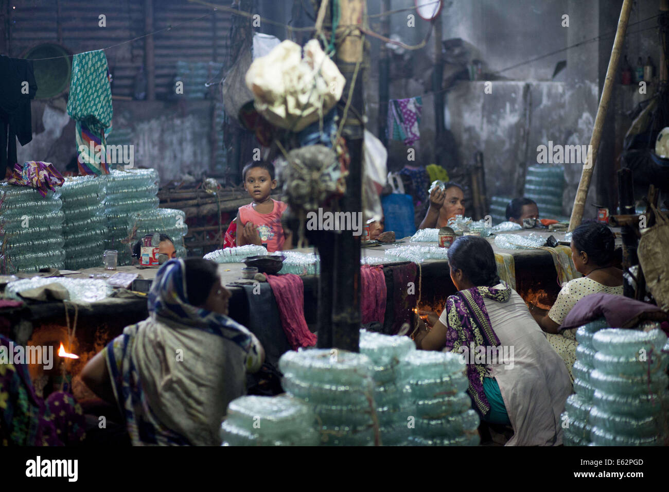 Women work with hazardous condition in a bangle factory near Dhaka ...