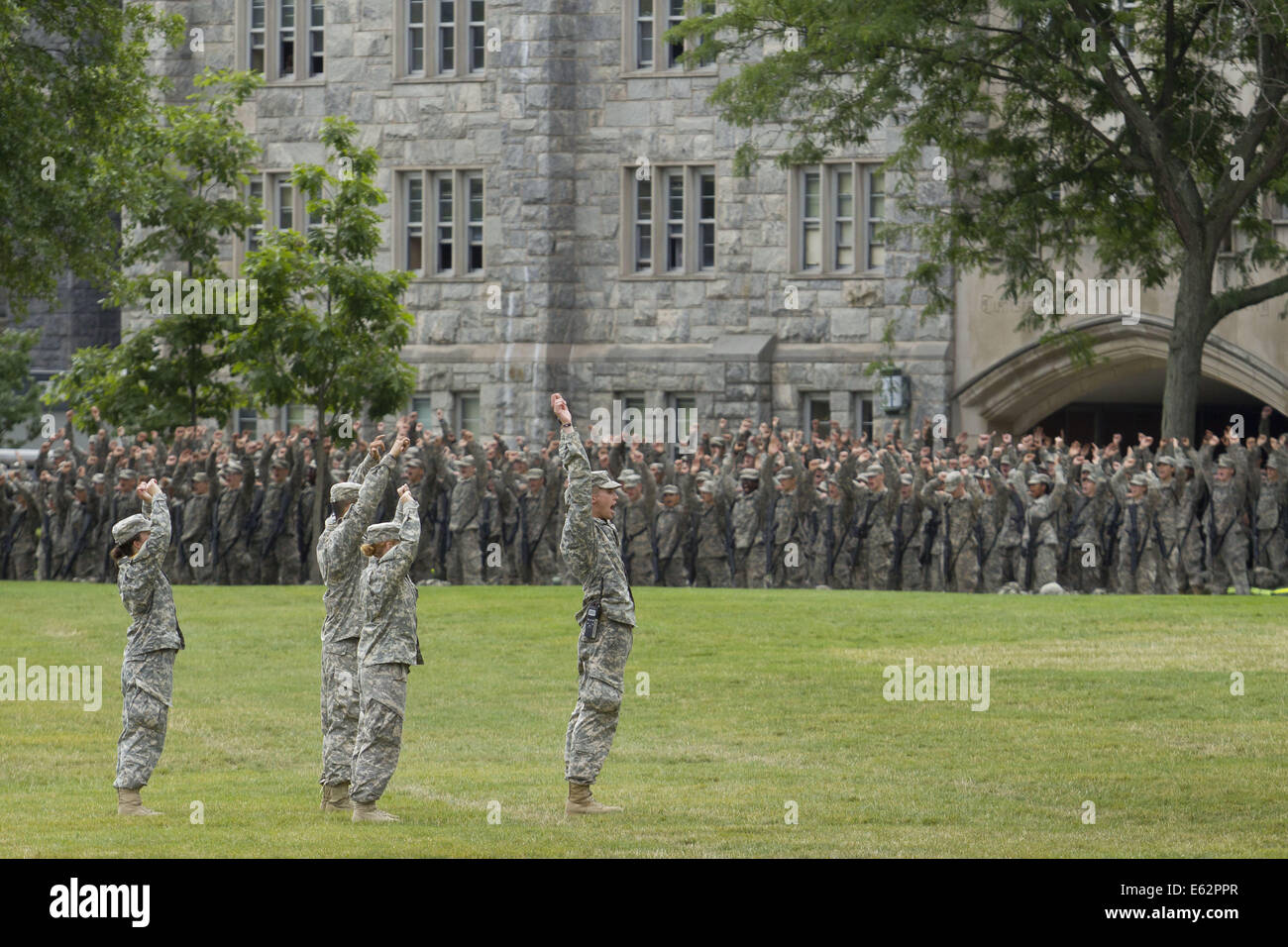 West Point, New York, USA. 12th Aug, 2014. Cadet commanders lead new ...