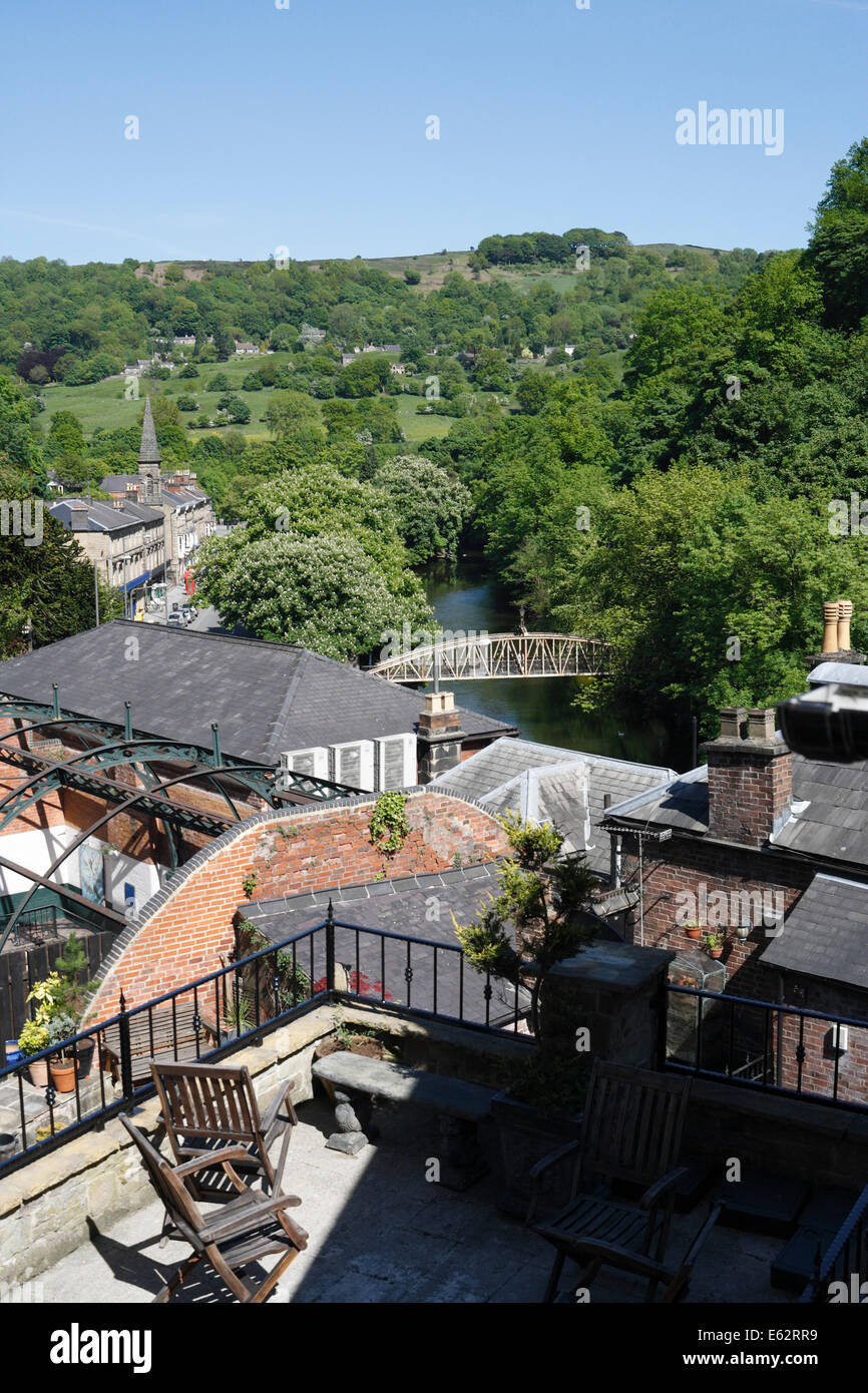 View looking down into Matlock Bath, Derbyshire England UK Stock Photo ...