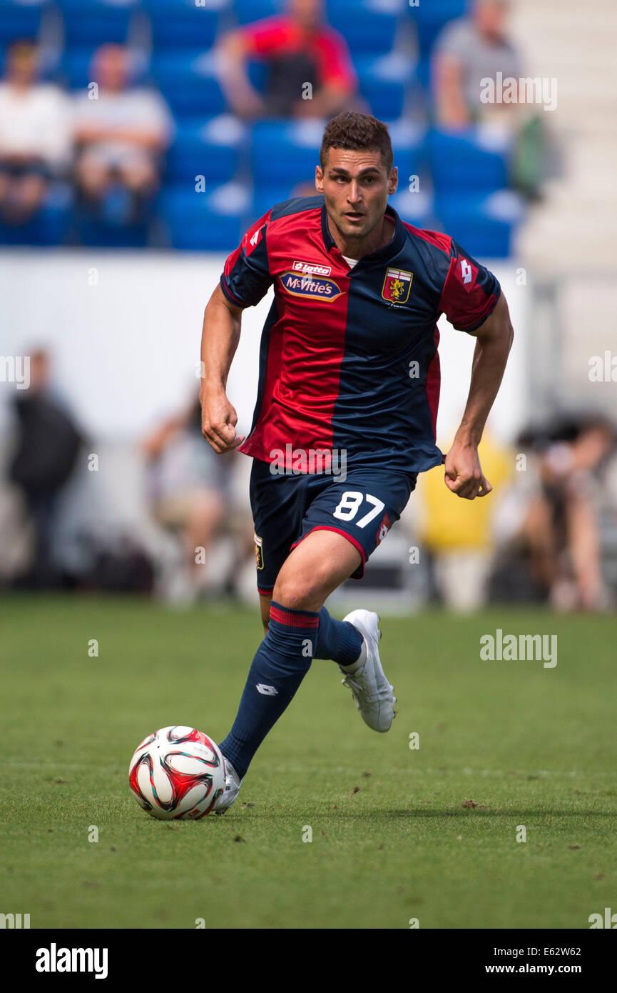 Sinsheim, Germany. 9th Aug, 2014. Aleandro Rosi (Genoa) Football/Soccer ...