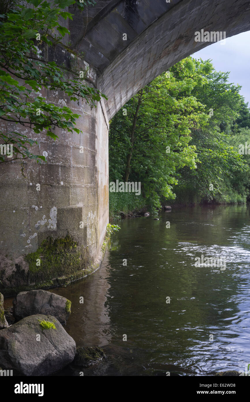 River Teviot and Kelso's Teviot Bridge, Scottish Borders, Scotland ...