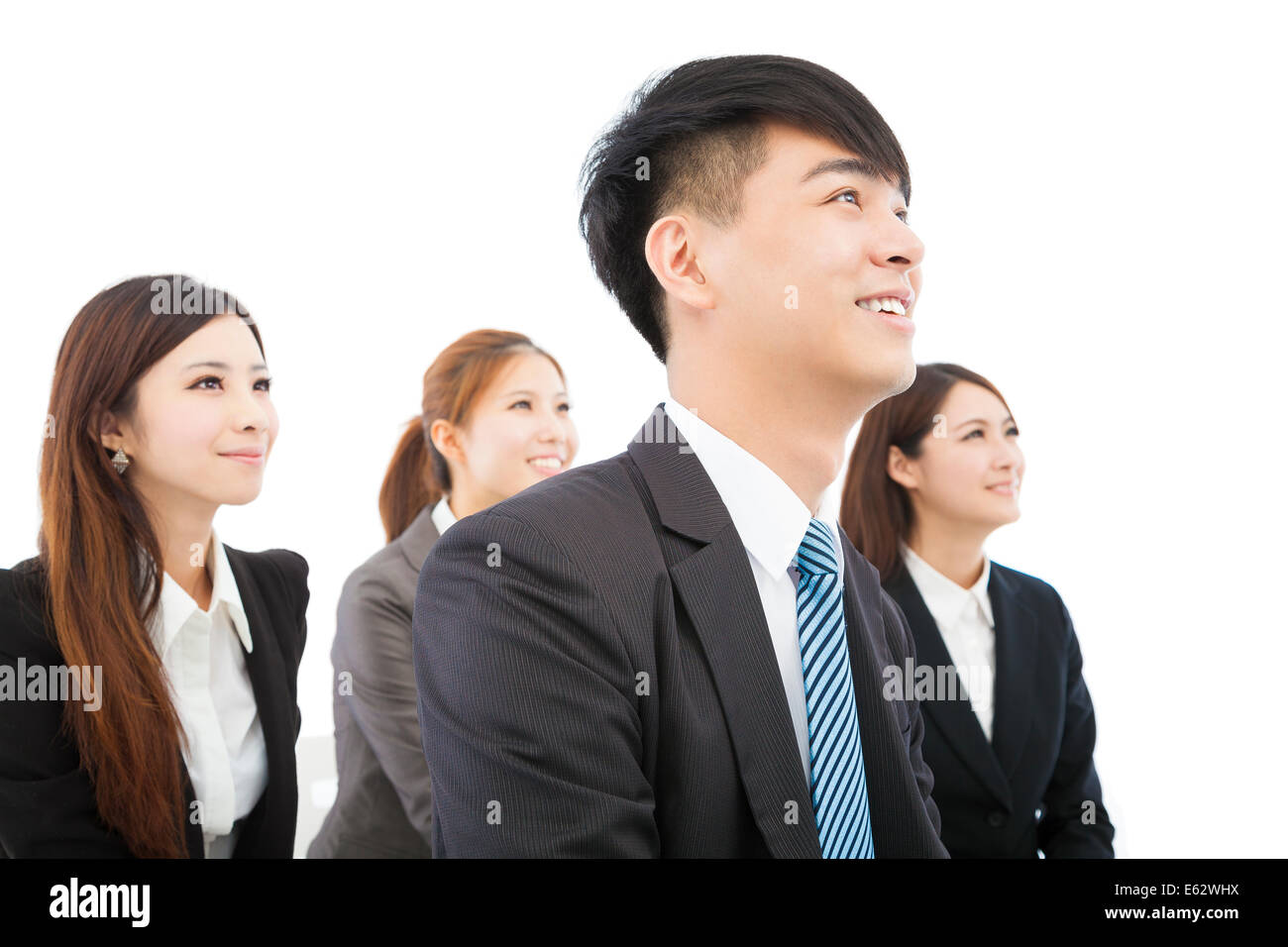 young asian business team standing together asian, vision, executive ...