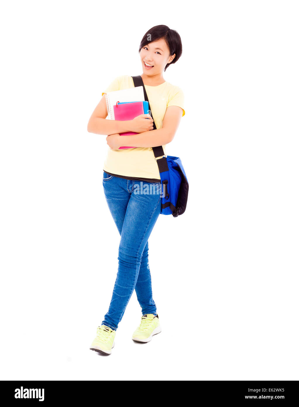 School girl standing studio portrait hi-res stock photography and ...