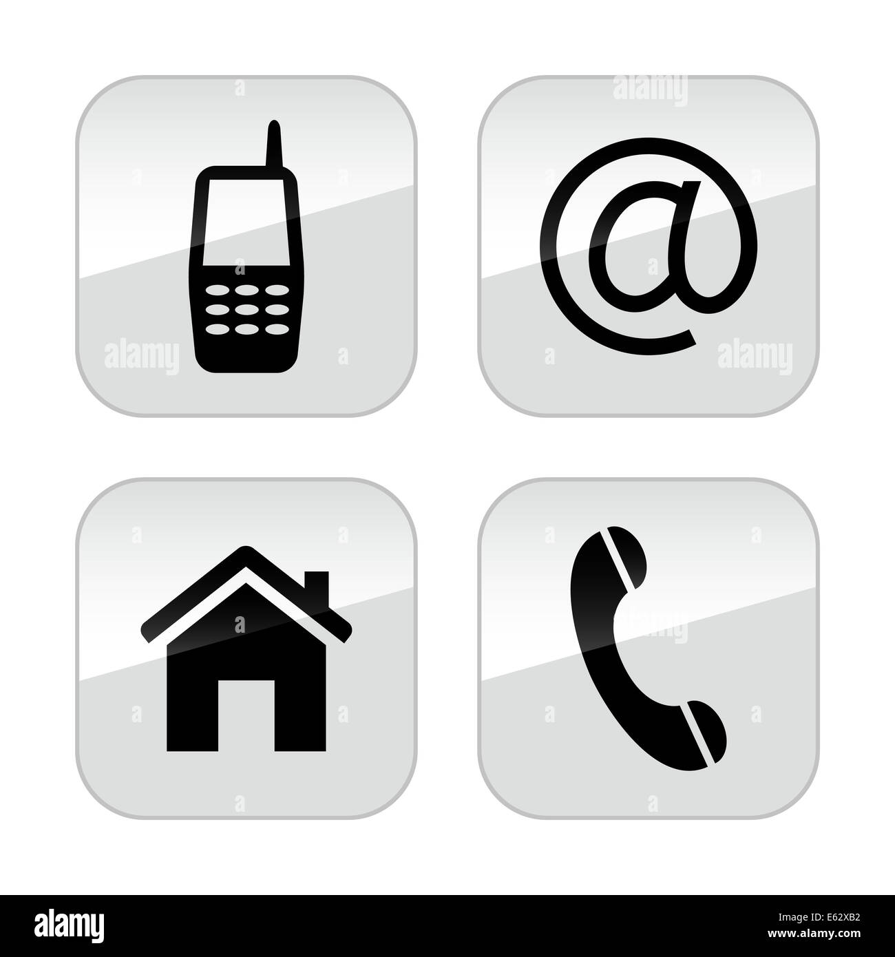 Contact silhouette isolated icon Cut Out Stock Images & Pictures - Alamy