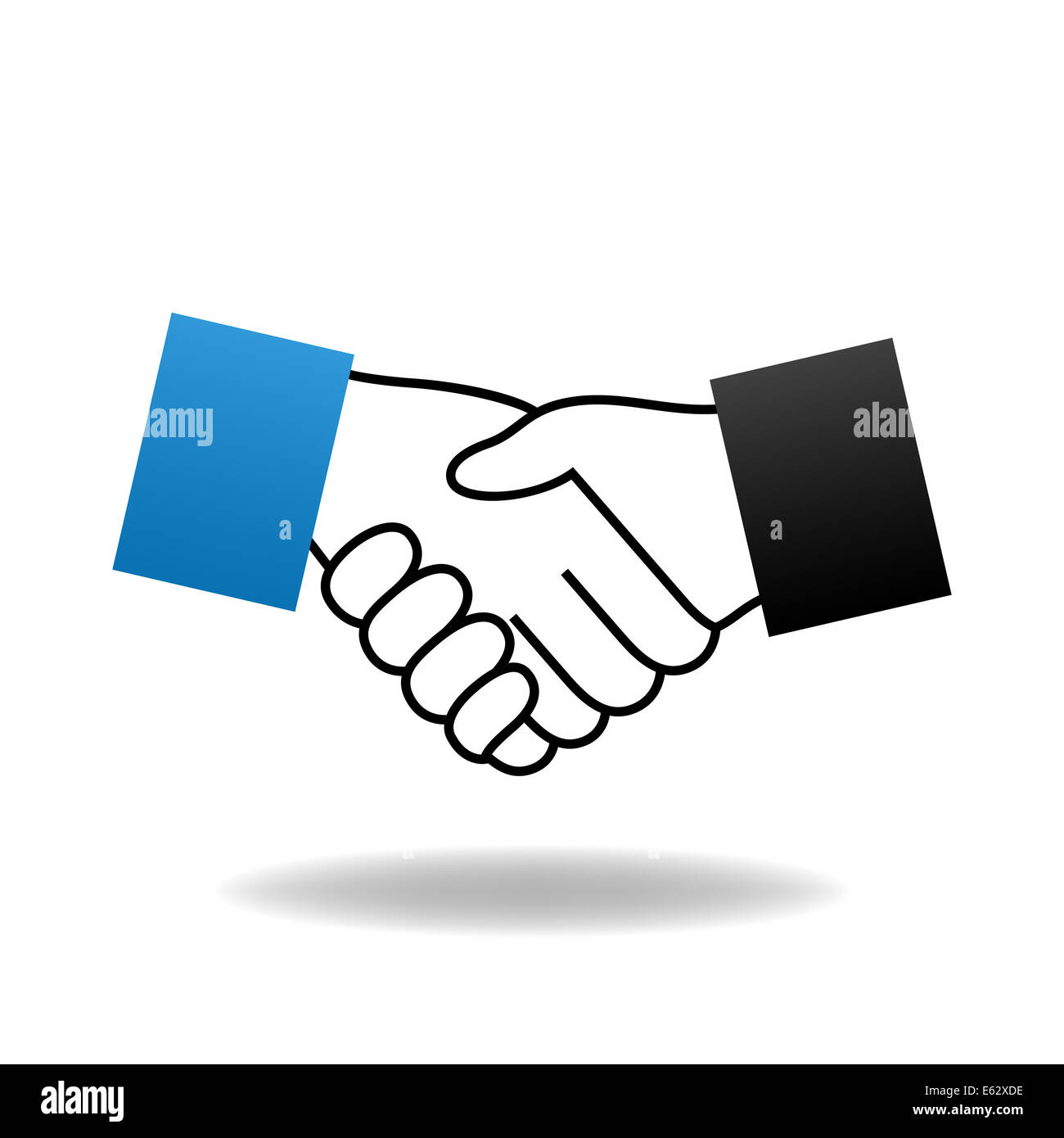 Blue sign handshake symbol icon hi-res stock photography and images - Alamy