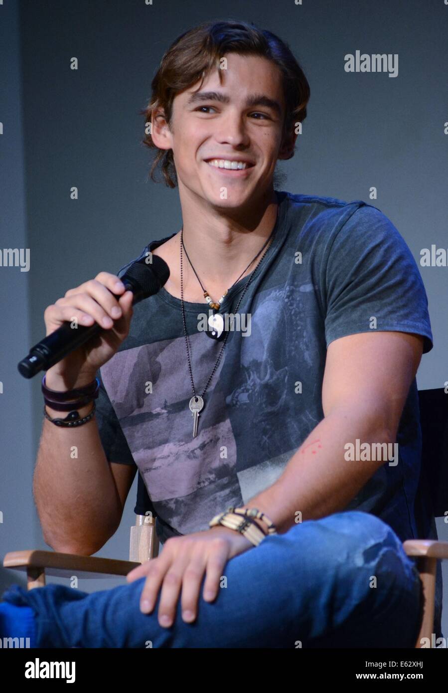 New York, NY, USA. 12th Aug, 2014. Brenton Thwaites at in-store ...