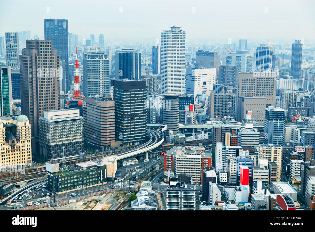Dense skyline of Umeda District, Osaka, Japan Stock Photo - Alamy