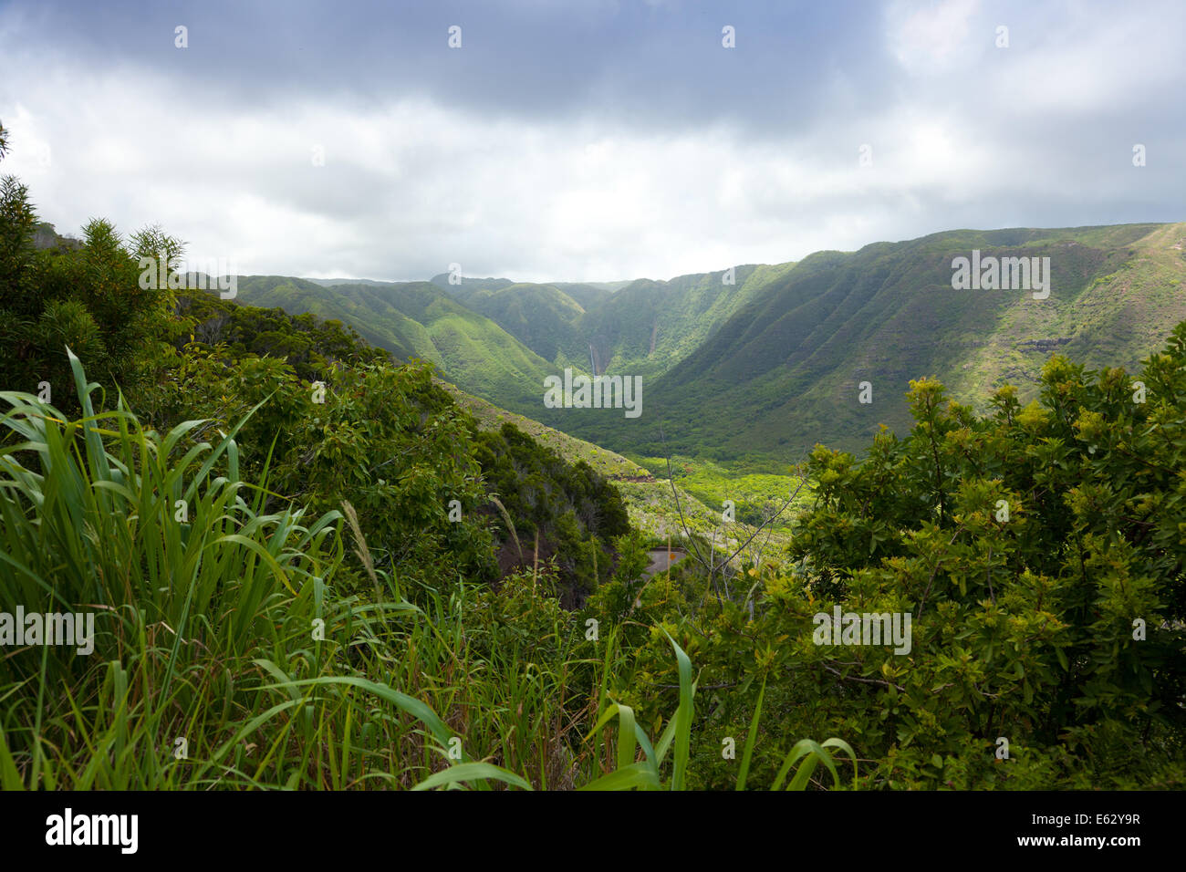 Halawa valley waterfall hi-res stock photography and images - Alamy